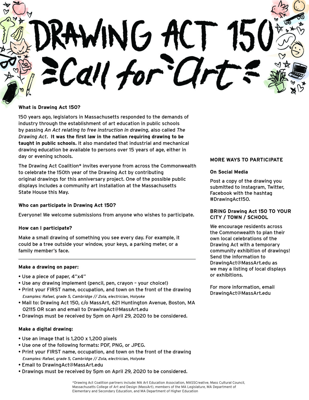 Drawing Act 150 - Community Art Installation - Massachusetts Art ...